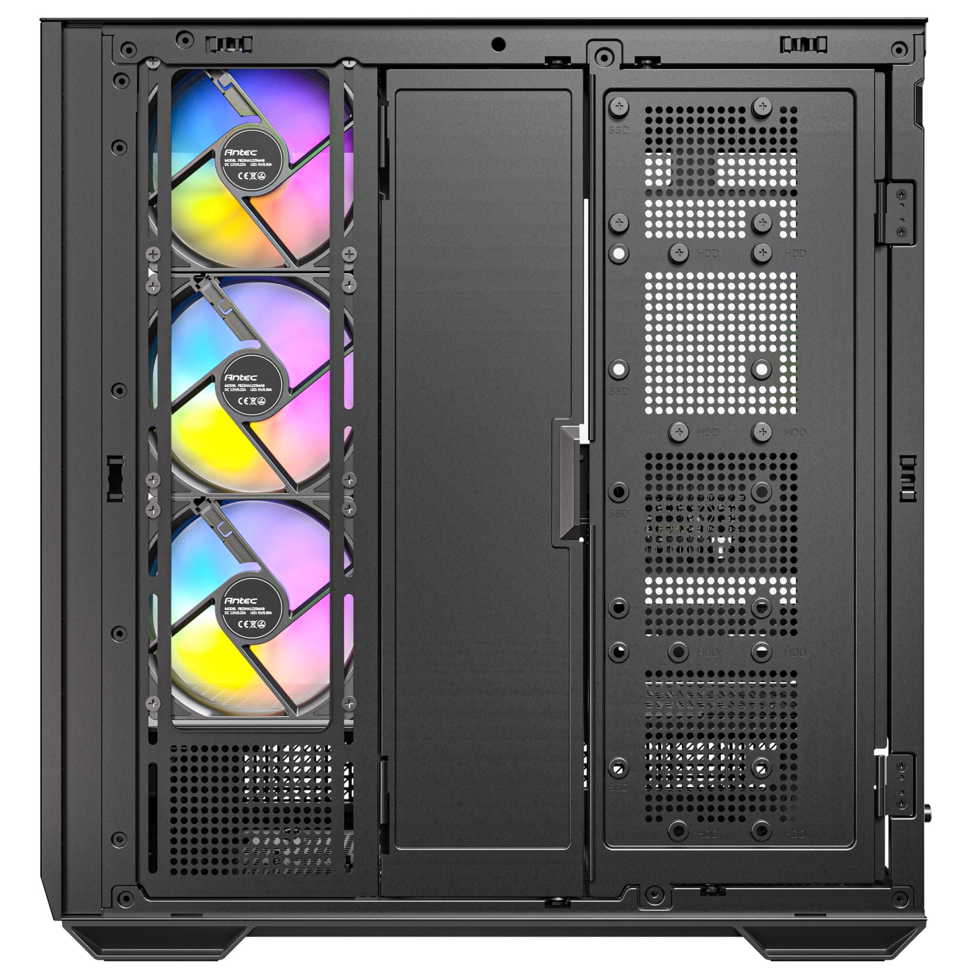 Antec C7 ARGB Clear Tempered Glass Steel Black ATX Mid-Tower Desktop ...