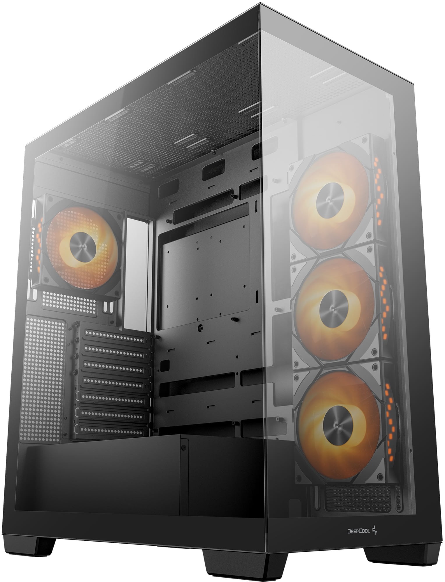 DeepCool R-CG580-BKADA4-G-1 CG580 4F ARGB Tempered Glass Steel Black ...