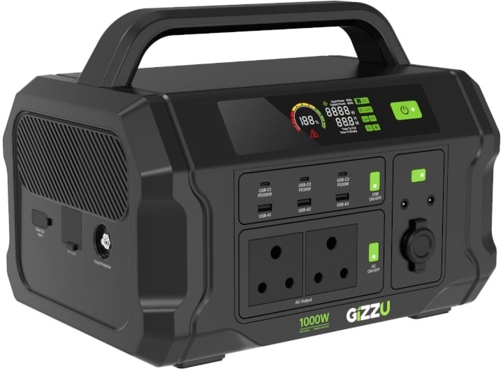 Gizzu GPS1100U Challenger Pro 1120WH 1000W LIFEPO4 Battery Portable ...