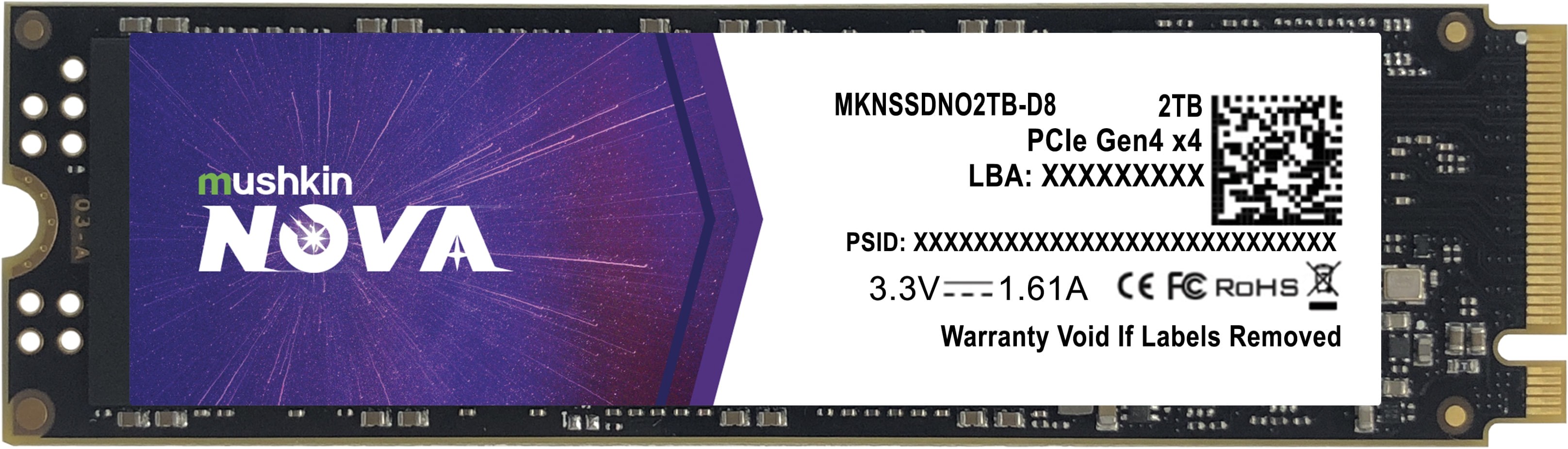 Mushkin MKNSSDNO2TB-D8 NOVA 2TB NVMe 1.4 M.2 2280 PCI-Express 4.0 x4 ...