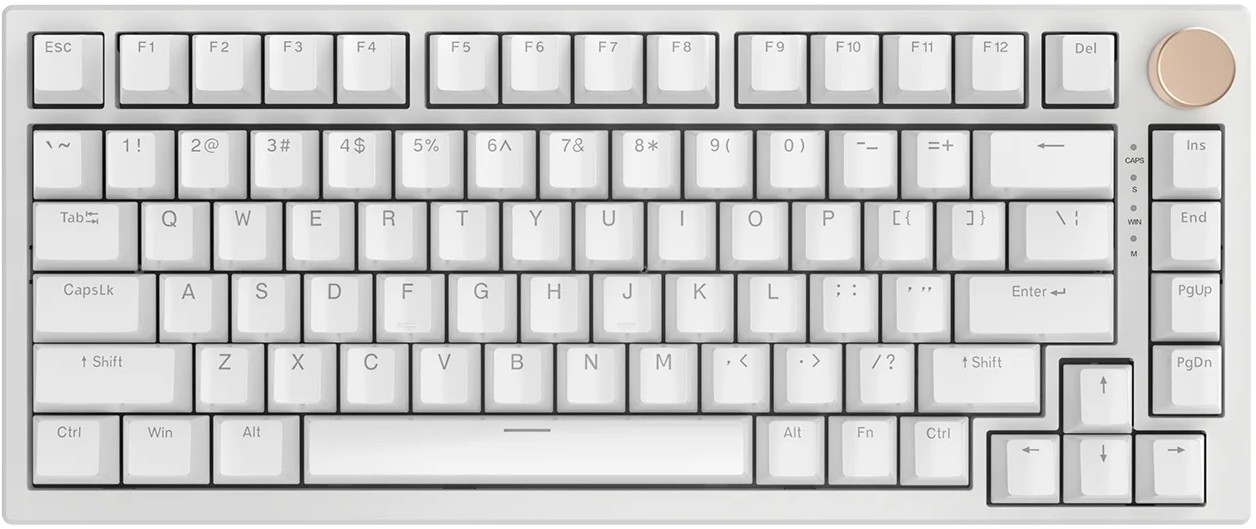 VGN N75 Dynamic Silver Switch 75% Wired White Mechanical Gaming ...
