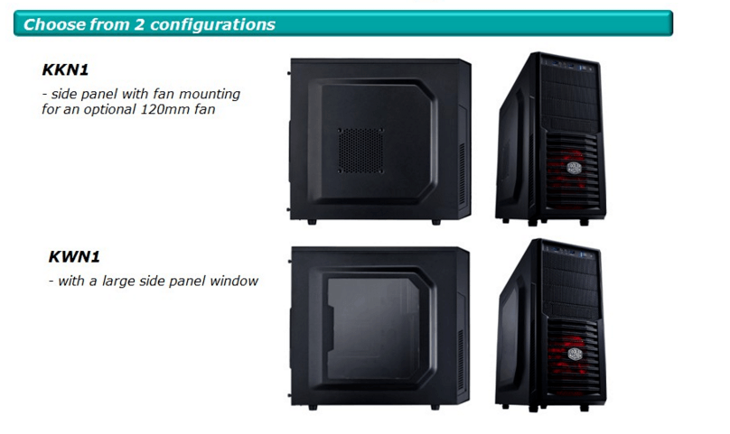 Cooler Master RC-K282-KWN1 K282 All Black Windowed USB3.0 ATX Desktop ...